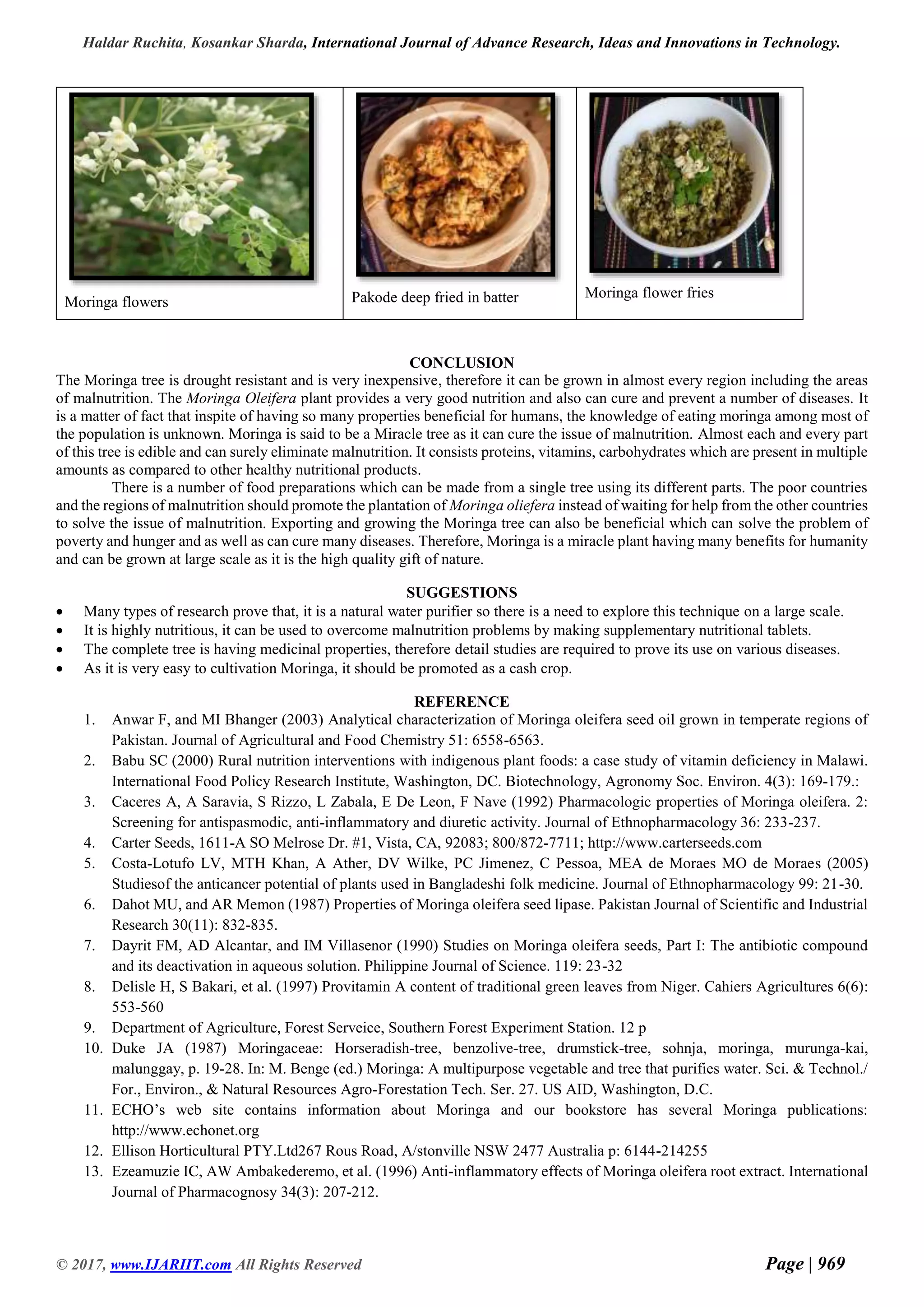 Moringa oliefera the miracle tree | PDF