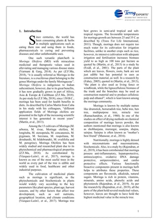 Moringa research paper | PDF | Herbs and Supplements | Alternative Medicine