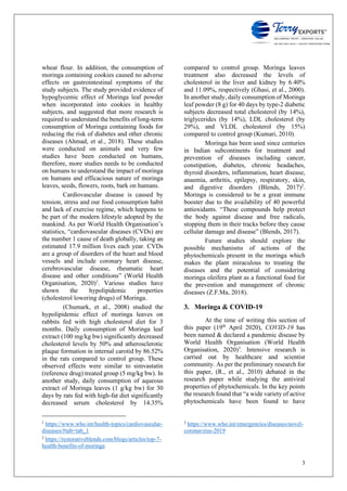 Moringa research paper | PDF | Herbs and Supplements | Alternative Medicine