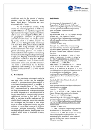 Moringa research paper | PDF | Herbs and Supplements | Alternative Medicine