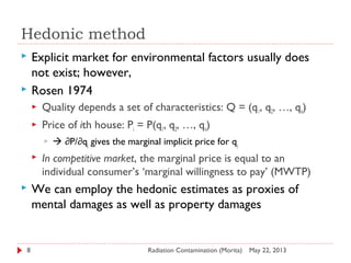 A hedonic approach to radiation contamination damages | PPT