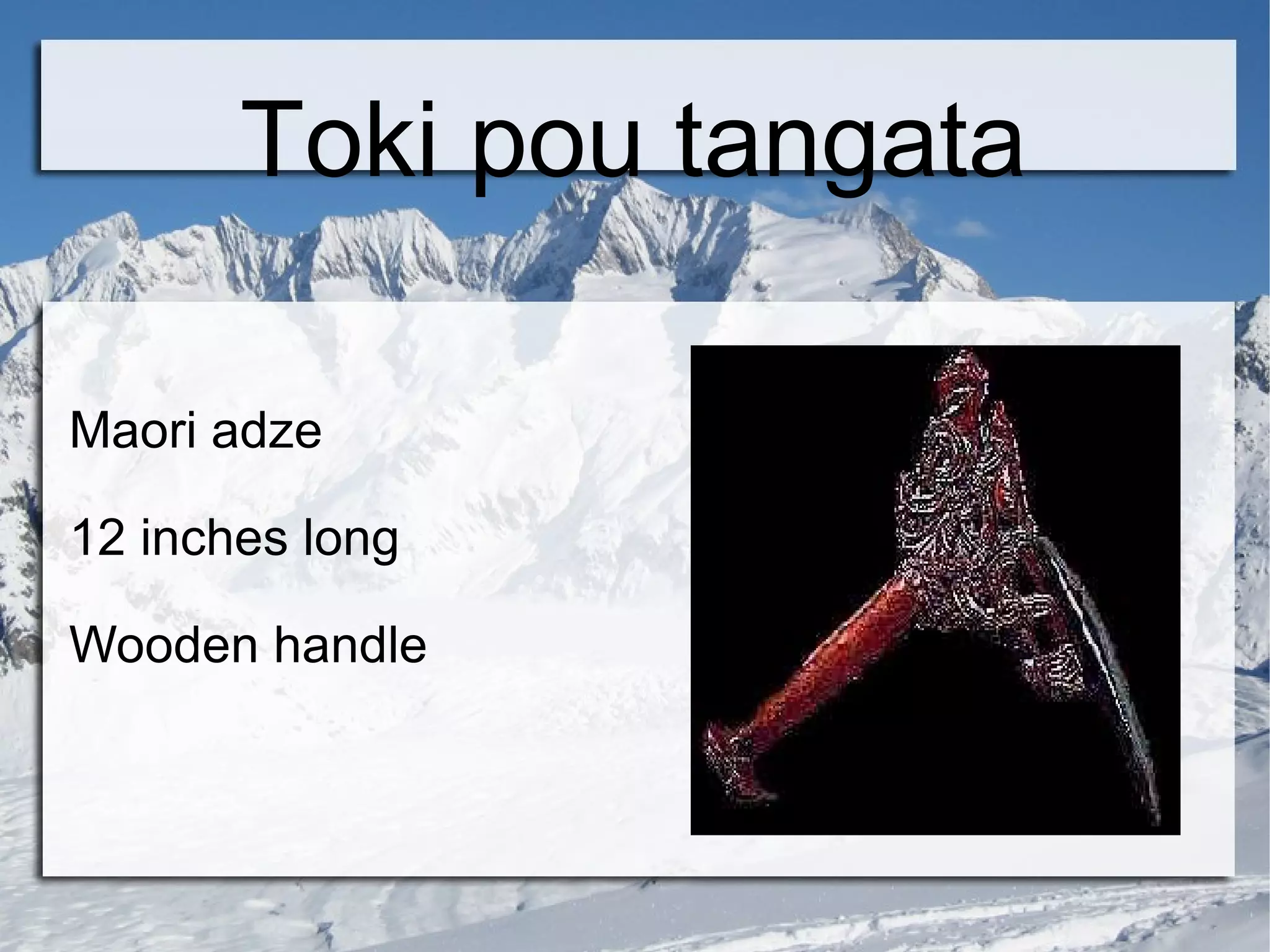 MāOri Weapons J+T | ODP