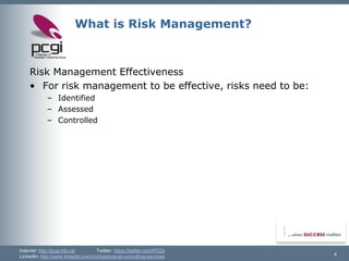 M_o_R Management of Risk Overview Paradigm Consulting Group (PCGI) | PDF