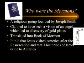 Mormons Revision | PPT
