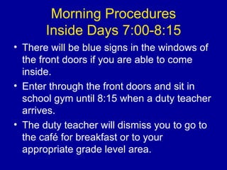 PBIS Morning Procedures | PPT