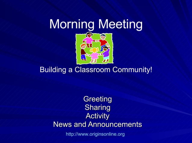 Morning Meeting Activites | PPT