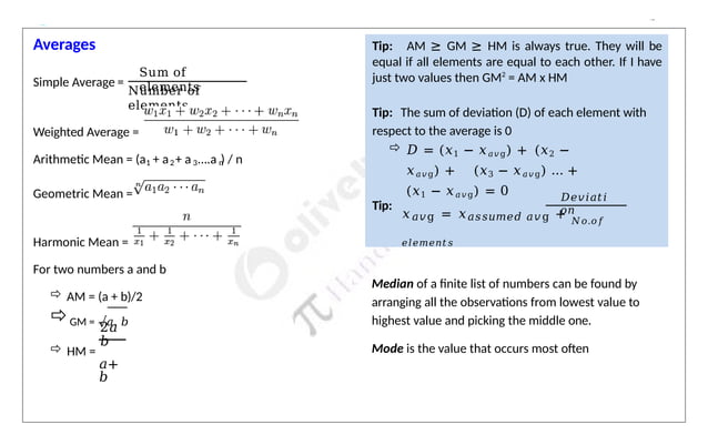 All short tricks of quantitative aptitude | PPTX | Physics | Science
