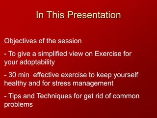 Morning exercise | PPT