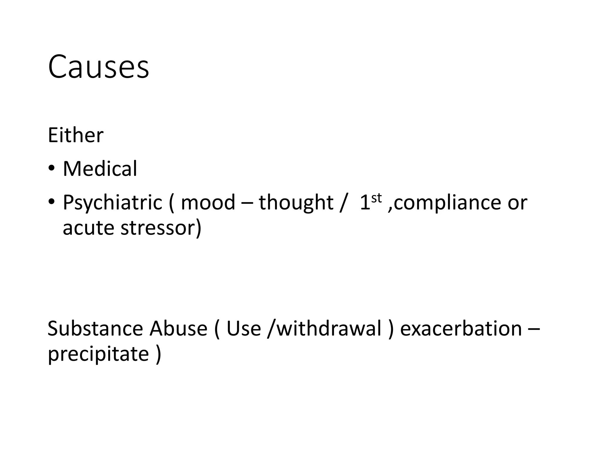 Approach to a patients with Acute Behavioural Disturbance in Emergency ...
