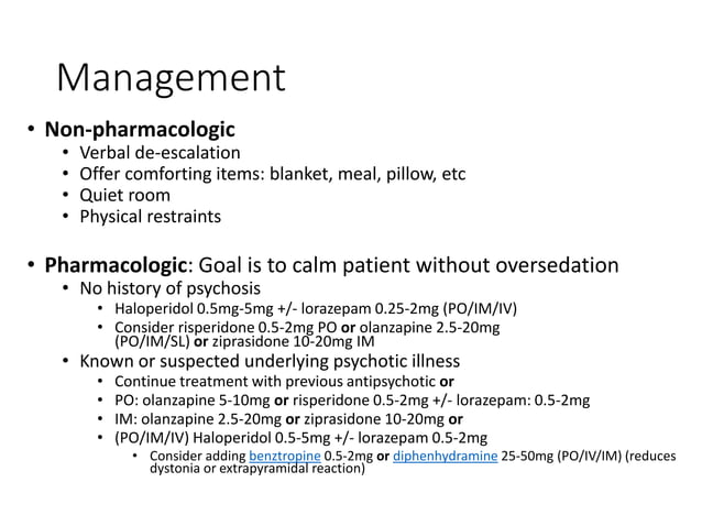Approach to a patients with Acute Behavioural Disturbance in Emergency ...