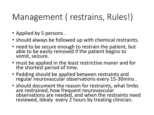 Approach to a patients with Acute Behavioural Disturbance in Emergency ...