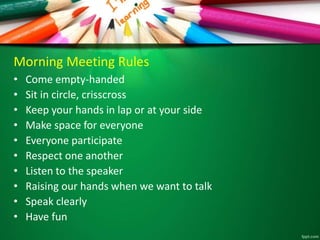 Morning meeting: Transform your day | PPTX