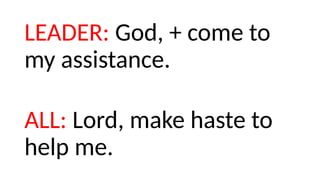 Morning Prayer for Retreat and Recollections | PPTX