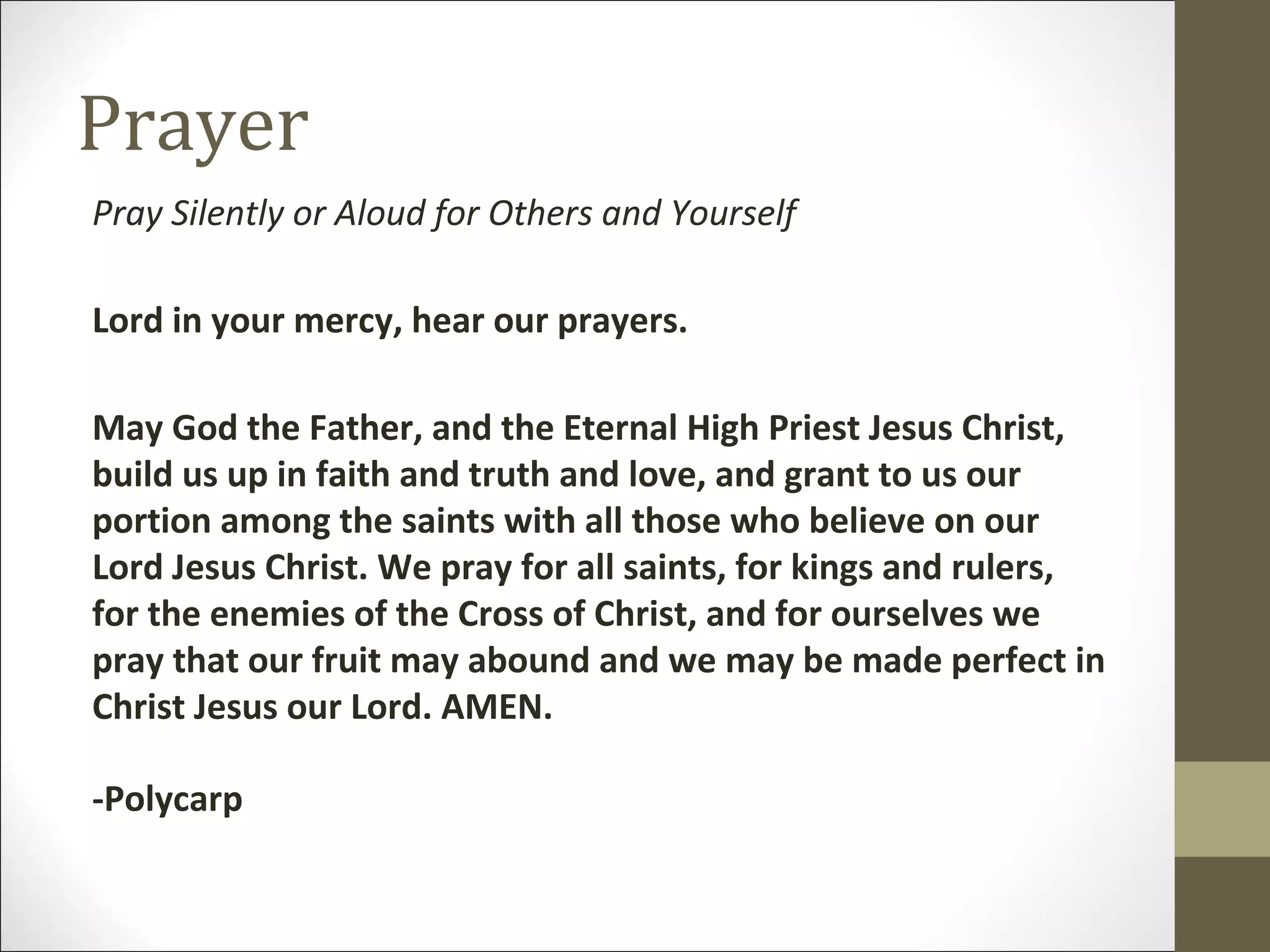 Morning prayers august 8 | PPT | Christianity | Religion & Spirituality