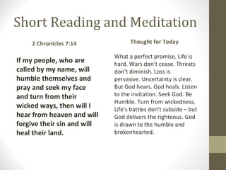 Morning Prayers July 2 | PPT