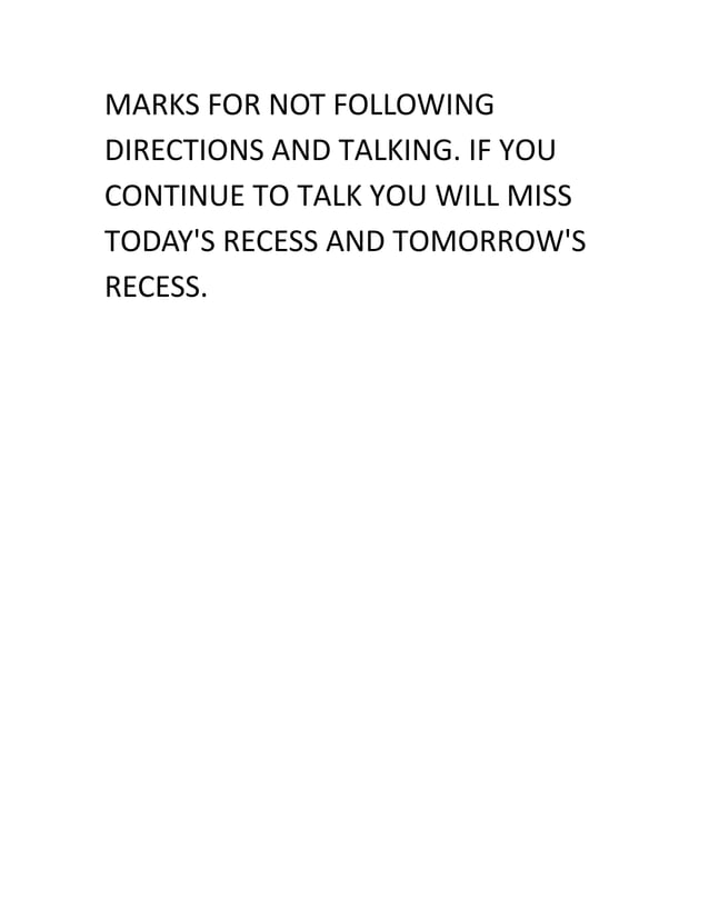 Morning procedures | RTF