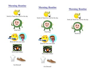 Morning routine sign | PPT