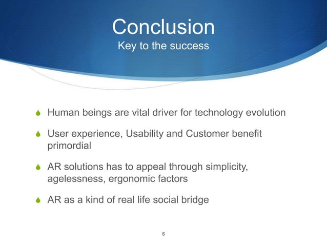 Augmented Reality - General conclusions and recommendations | PPTX ...