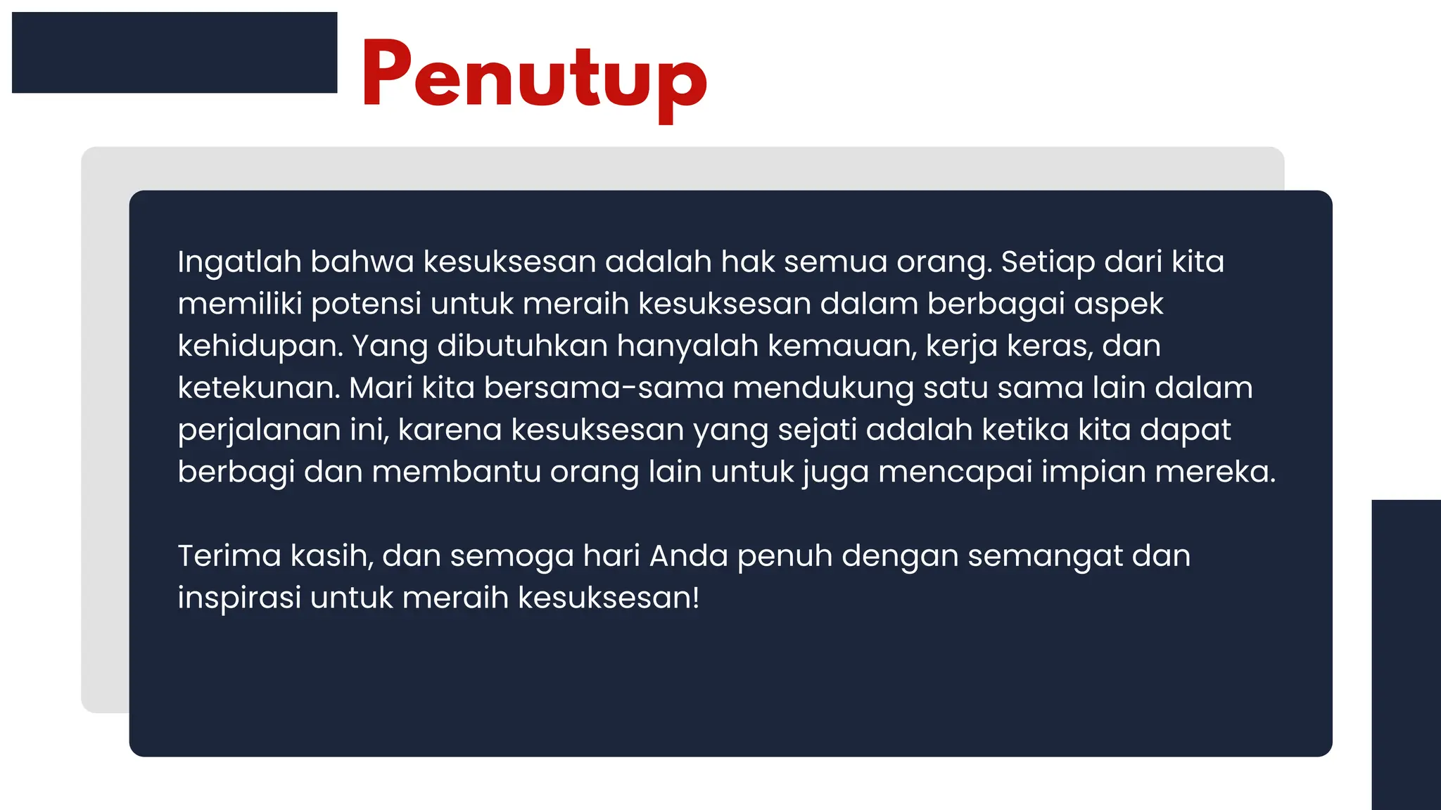 MORNING TALK KESUKSESAN MILIK SEMUA ORANG.pptx