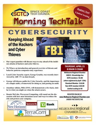Morning Tech Talk Cybersecurity | PDF