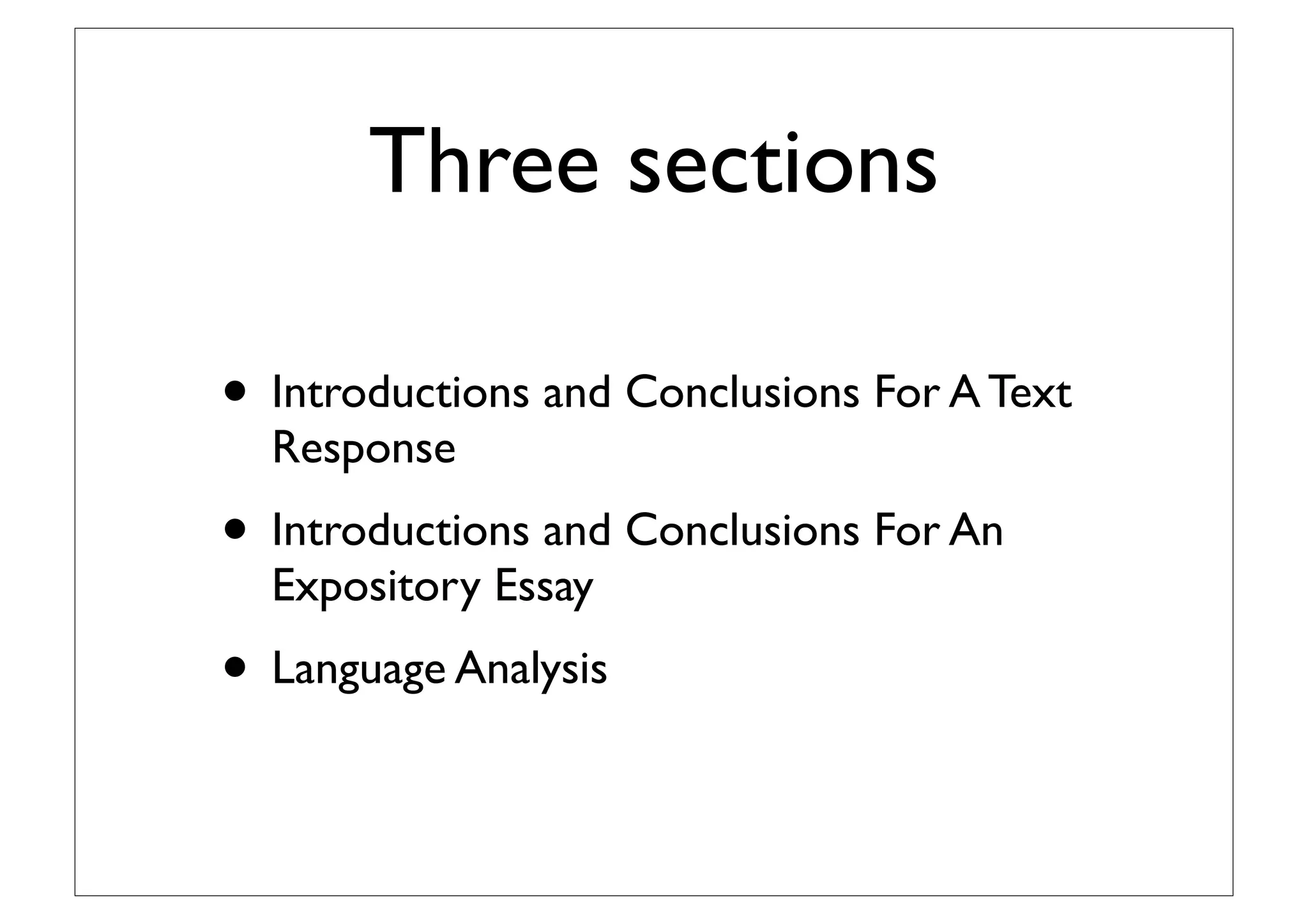 Introductions, Conclusions and Language Analysis Exam Revision | PDF