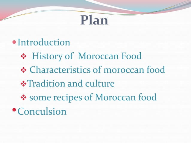 Moroccan food, tradion, and culturl | PPTX | Cooking | Food & Drink
