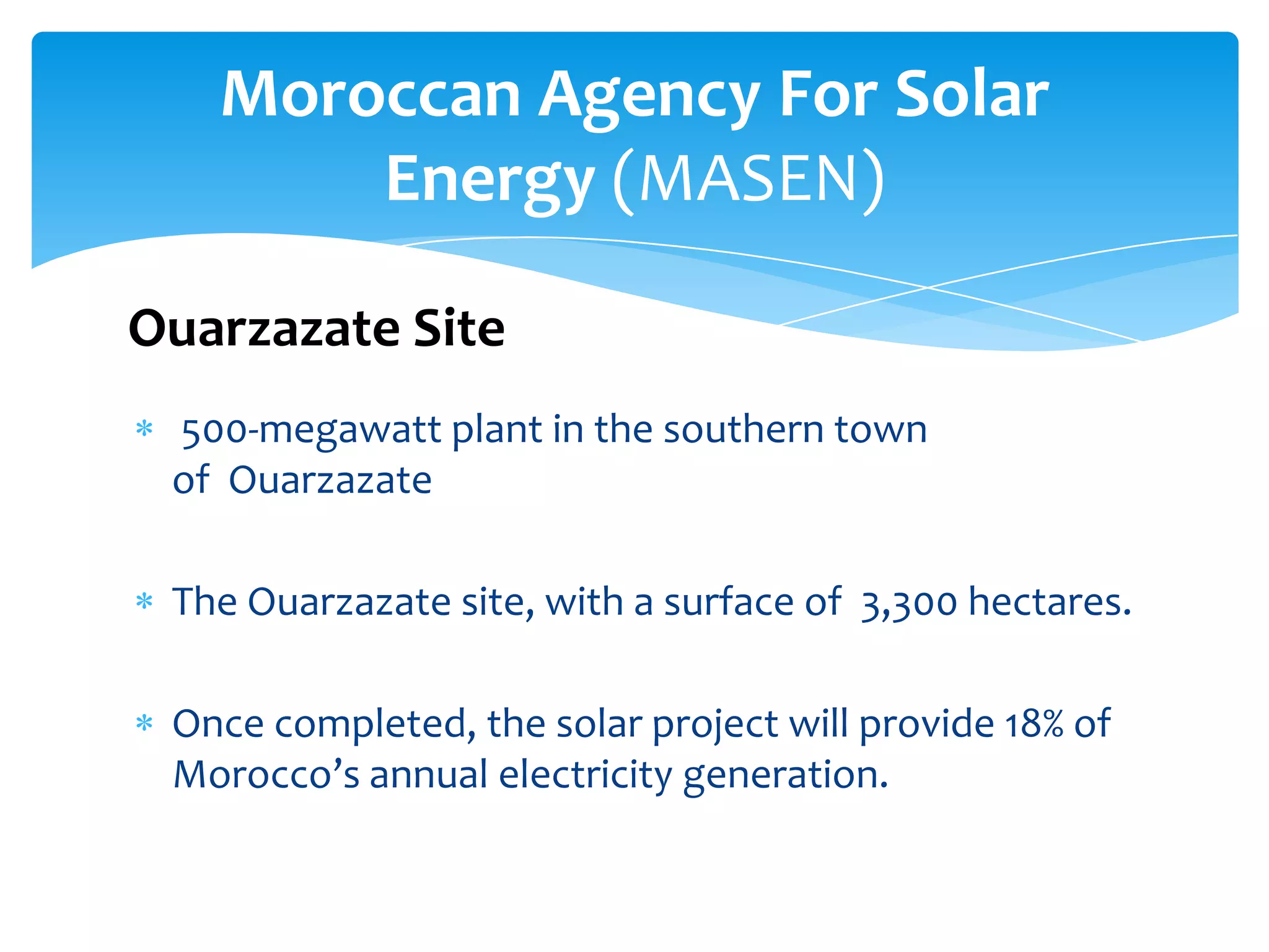 Moroccan solar project | PPTX