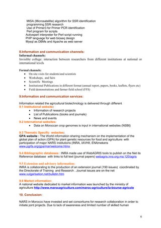 Morocco biotech presentation | PDF