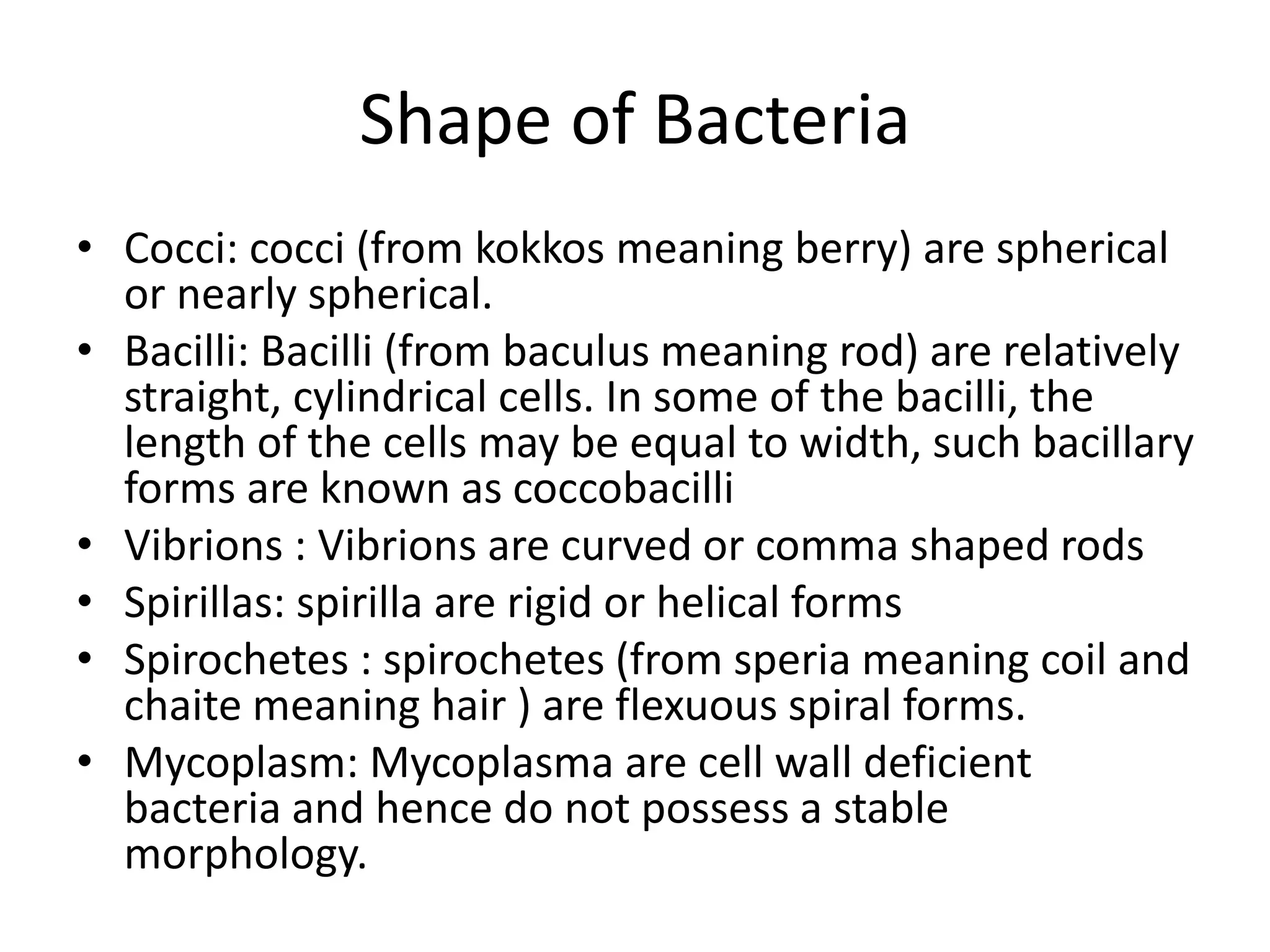 Morophology of bacteria | PPTX