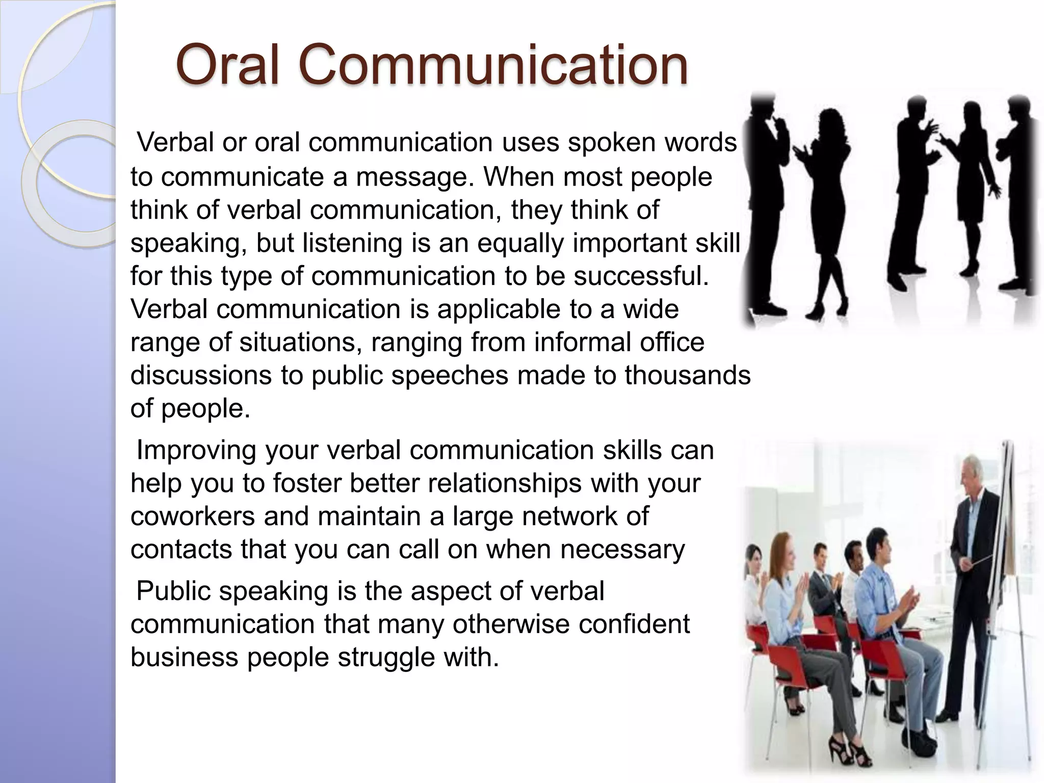 How important is oral and written communication in your relations? | PPT