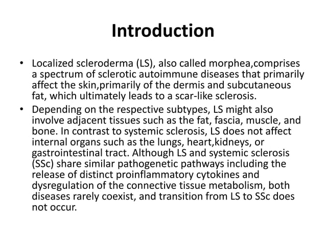 Morphea | PPTX | Skin and Dermatology | Diseases and Conditions