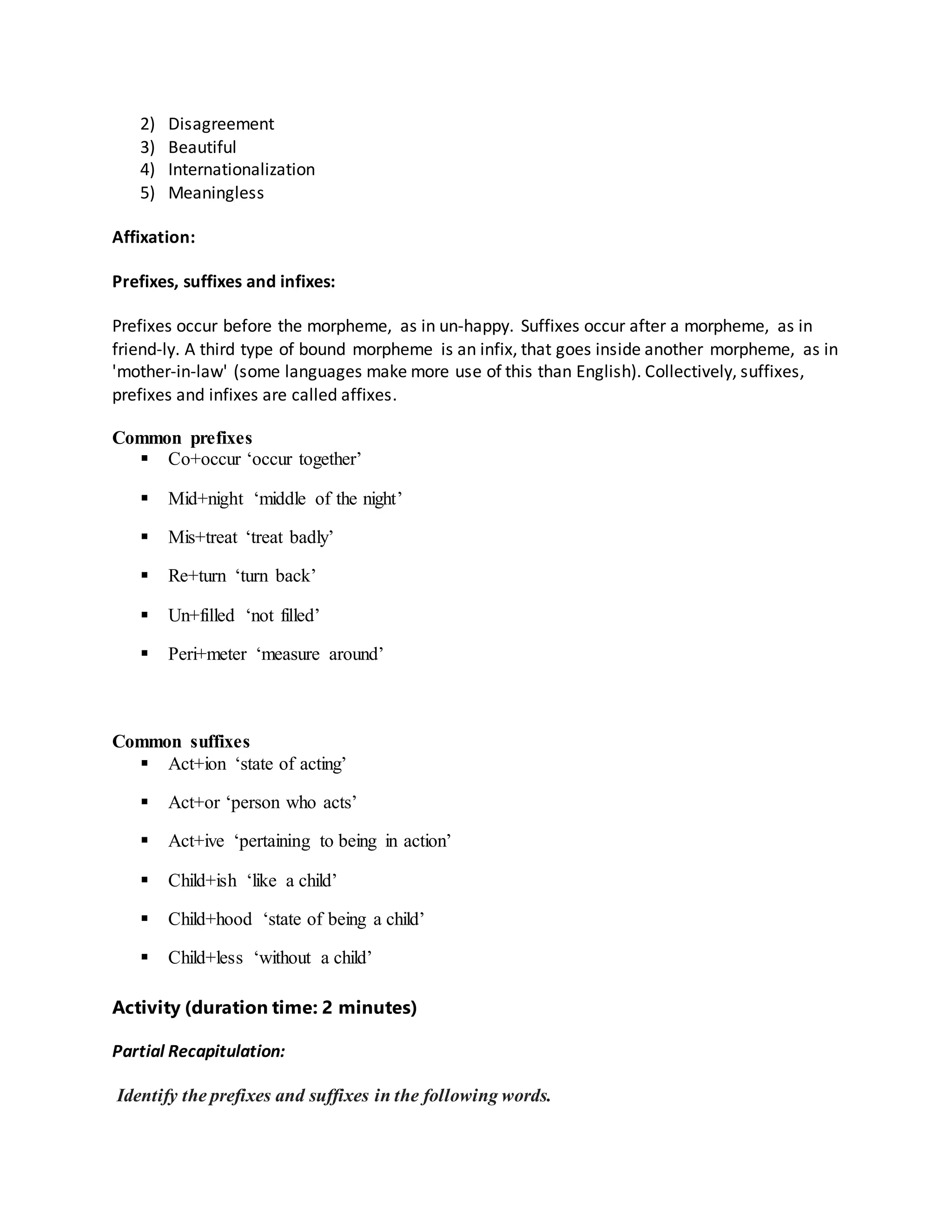 Morpheme and its types in detail | DOCX