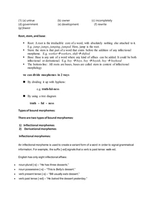 Morpheme and its types in detail | DOCX