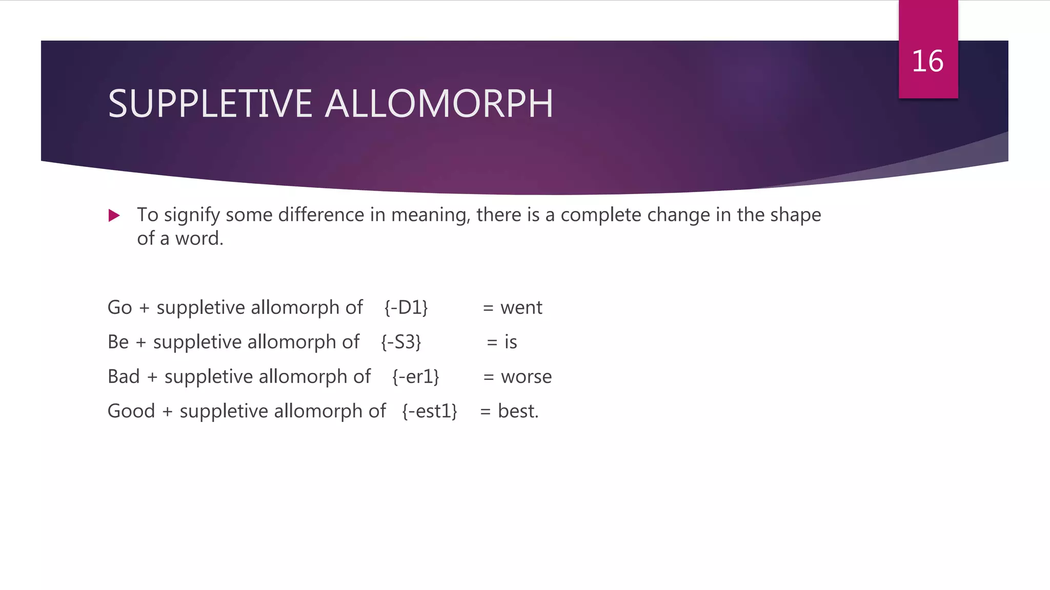 Morpheme, morph, allomorph | PPT