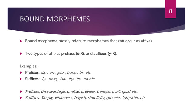 Morpheme, morph, allomorph | PPTX | Geology | Science