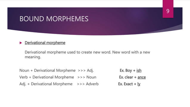 Morpheme, morph, allomorph | PPTX | Geology | Science