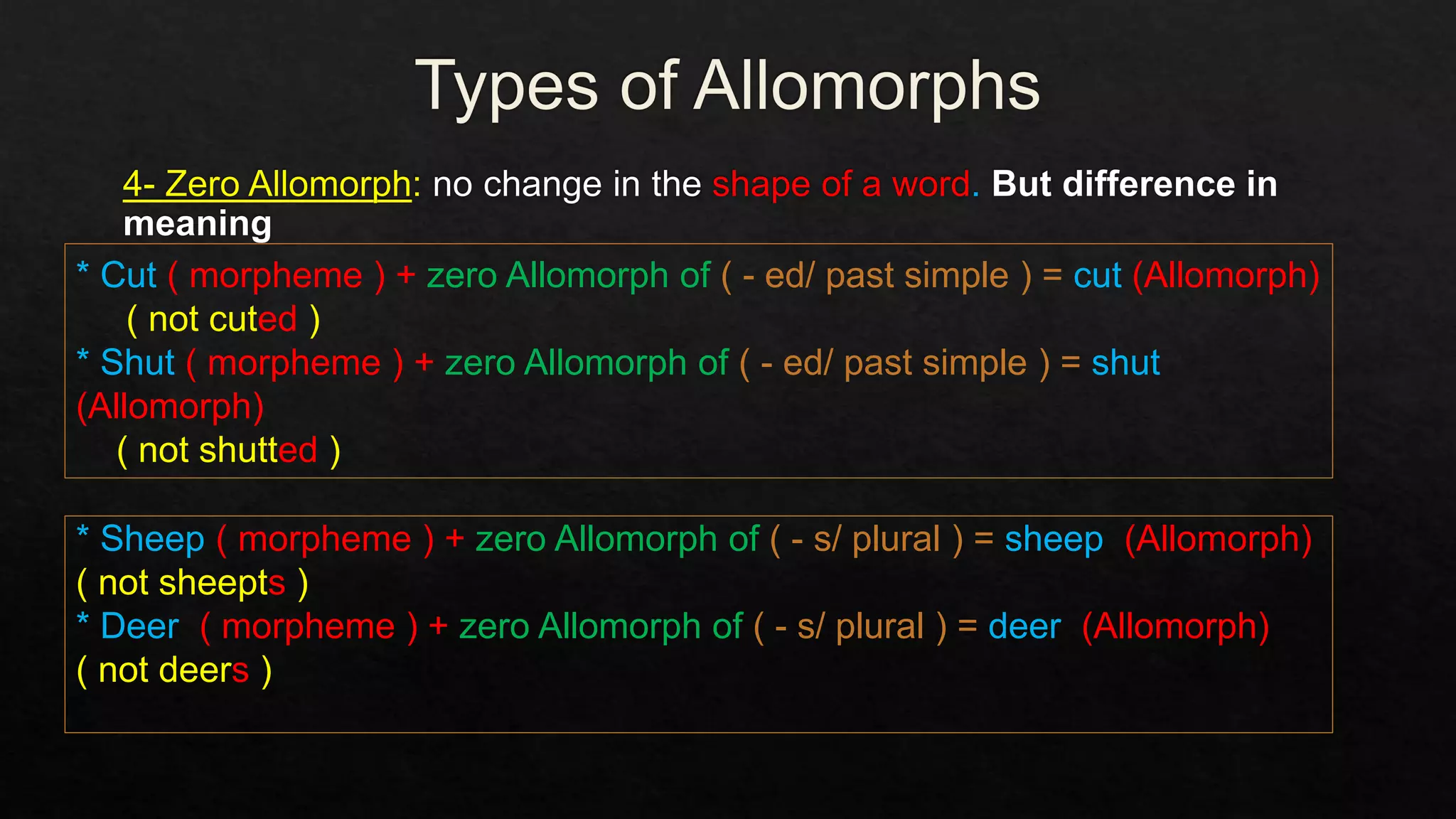 Morpheme, morph and allomorph | PPTX