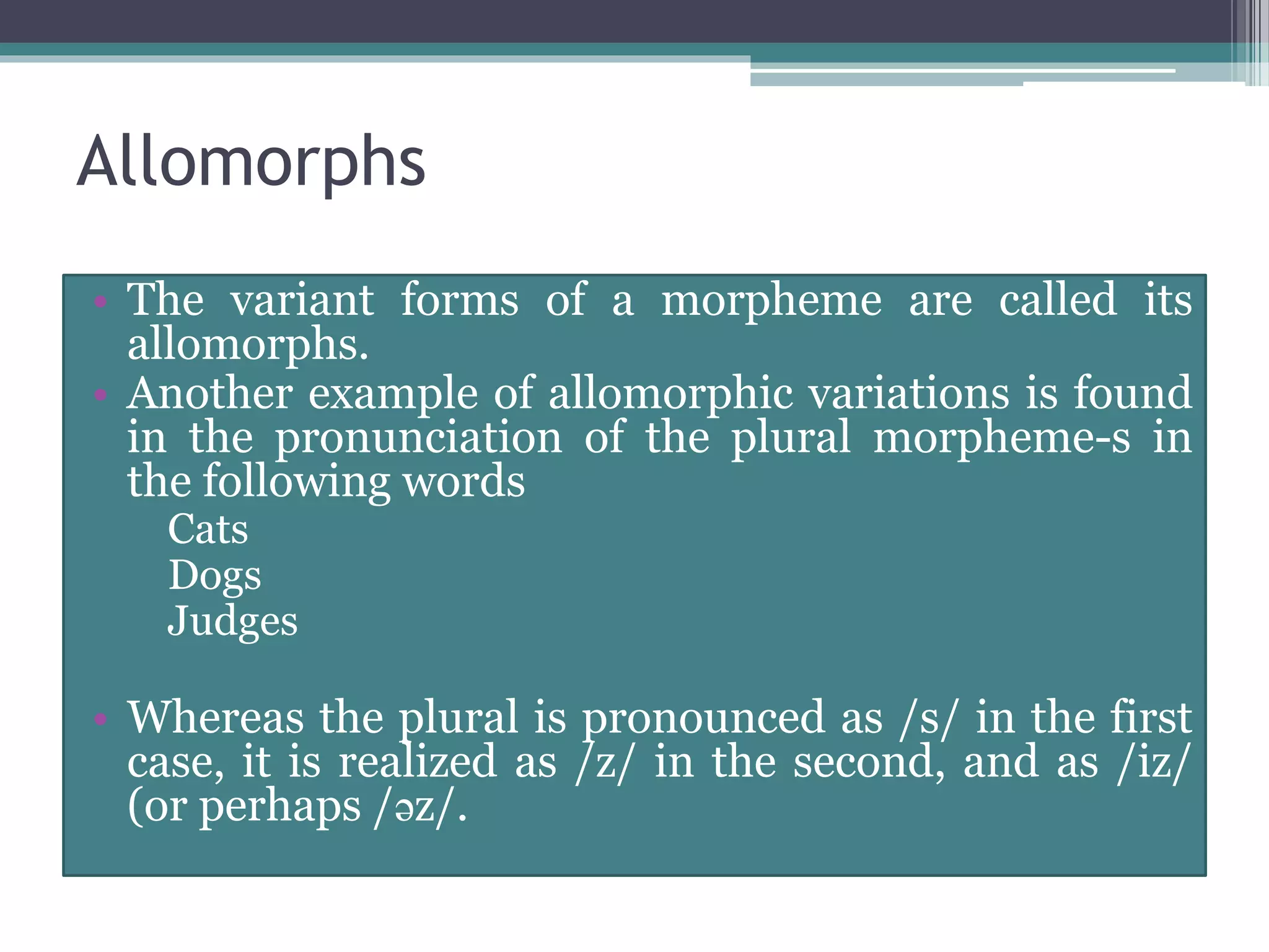 Morpheme, morphological analysis and morphemic analysis | PPTX