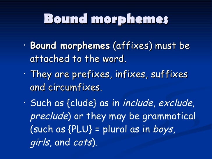 Morphemes