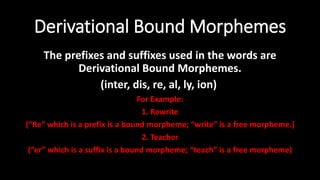 Morpheme Definition, Examples, Types, Morpheme and Morphology, Free and ...
