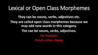 Morpheme Definition, Examples, Types, Morpheme and Morphology, Free and ...