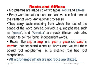 Morphemes lane333-dr-shadiay-banjar-pptx-110930170415-phpapp02 | PDF