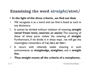 Morphemes lane333-dr-shadiay-banjar-pptx-110930170415-phpapp02 | PDF