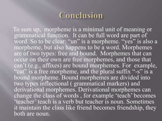 Morphemes 37 | PPT