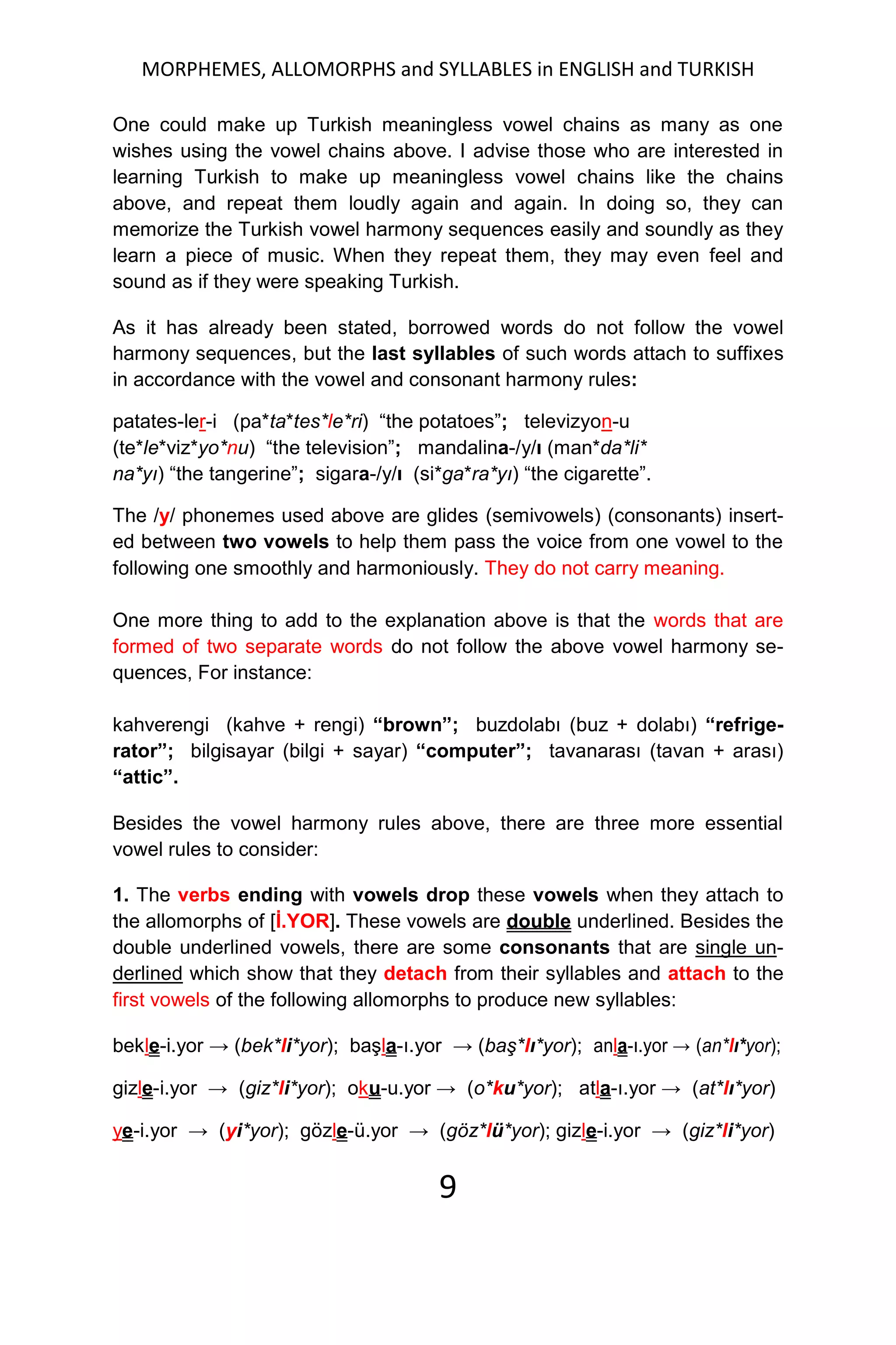 Morphemes , allomorphs and syllables in english and turkish | PDF