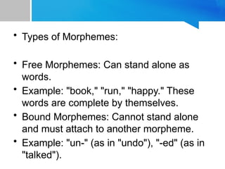 Bound morphemes and free morphemes .pptx