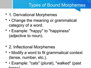 Bound morphemes and free morphemes .pptx