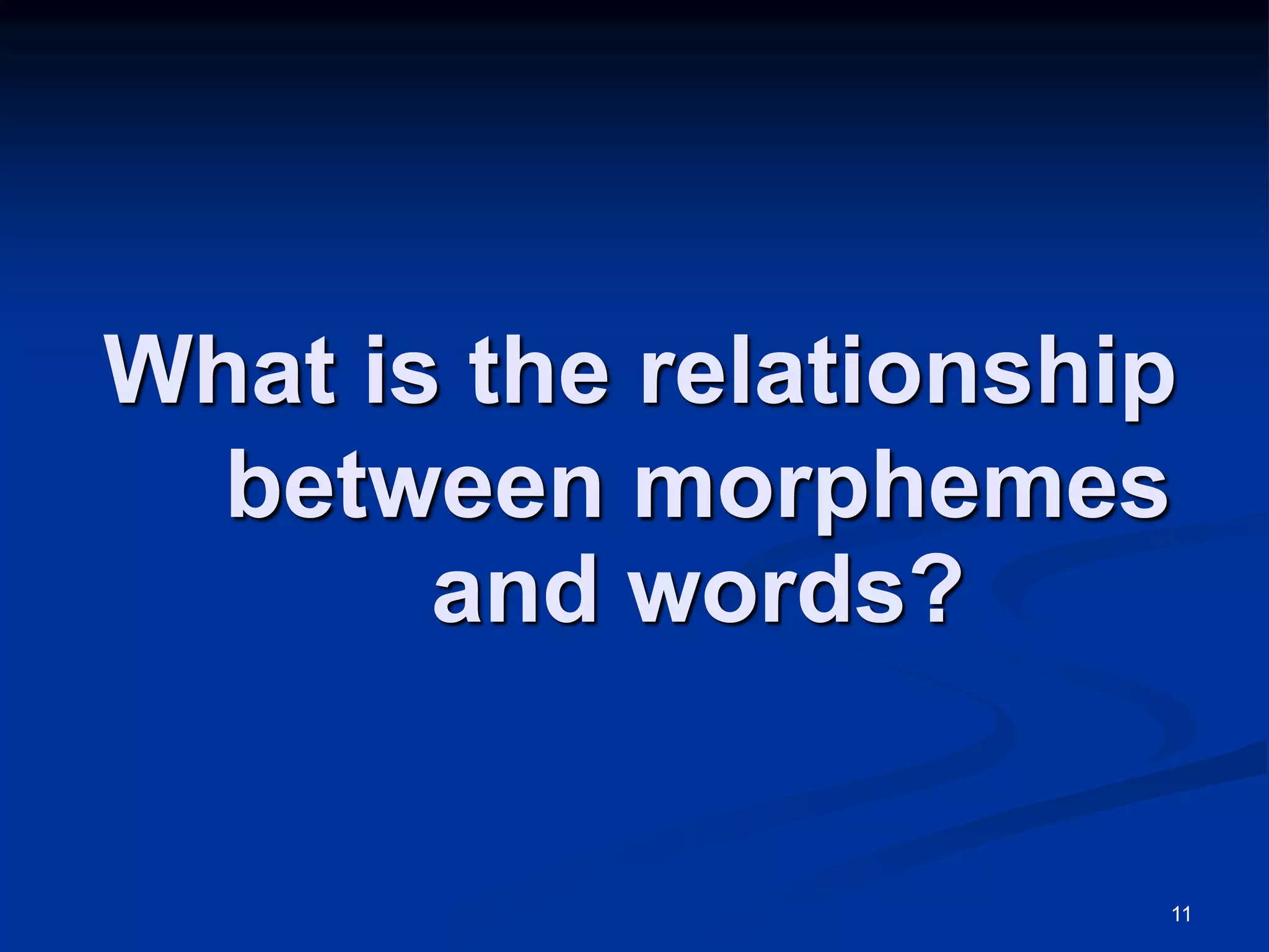 Morphemes & Types of morphemes | PPT