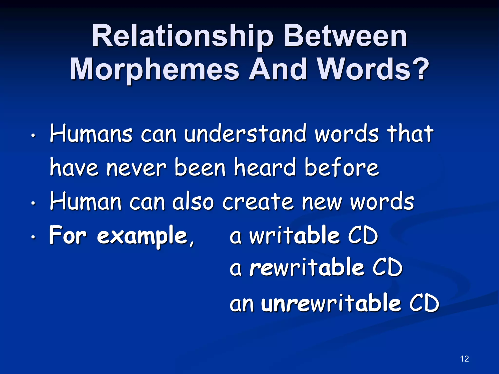 Morphemes & Types of morphemes | PPT