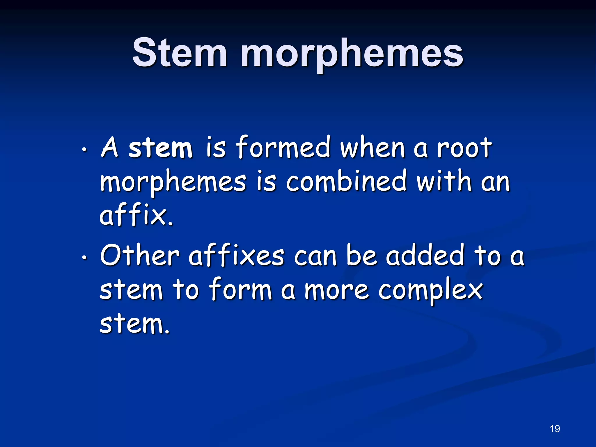 Morphemes & Types of morphemes | PPT